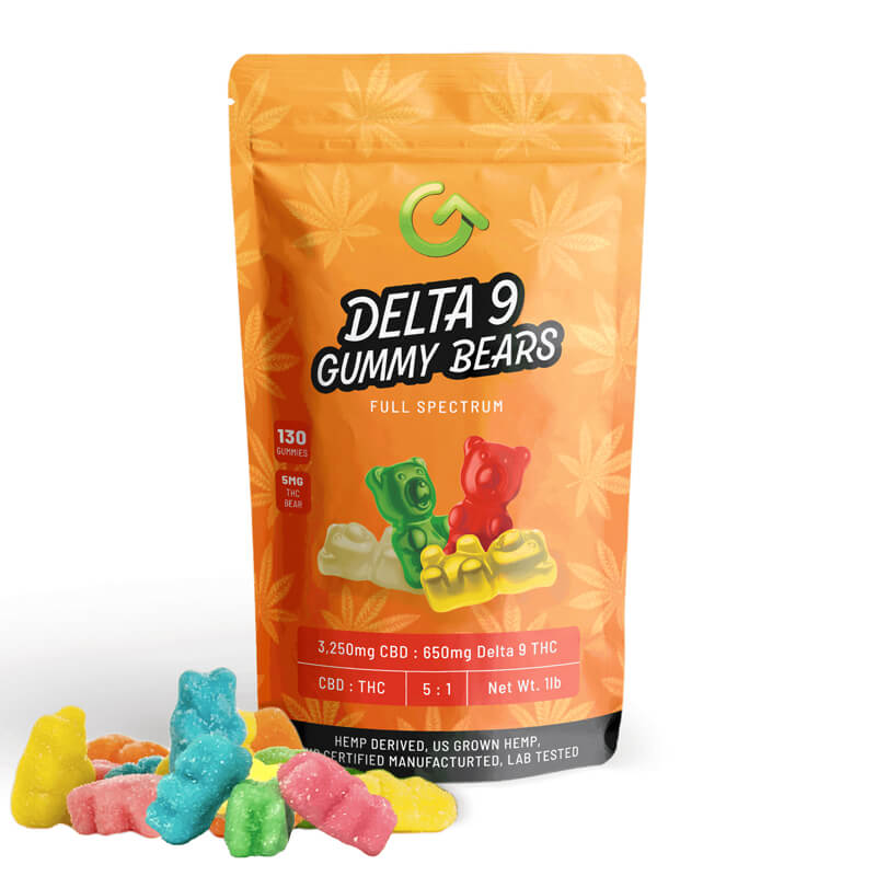 5mg Delta 9 Gummy Bears – 130ct Bag | Mixed Flavors | Farm Bill ...